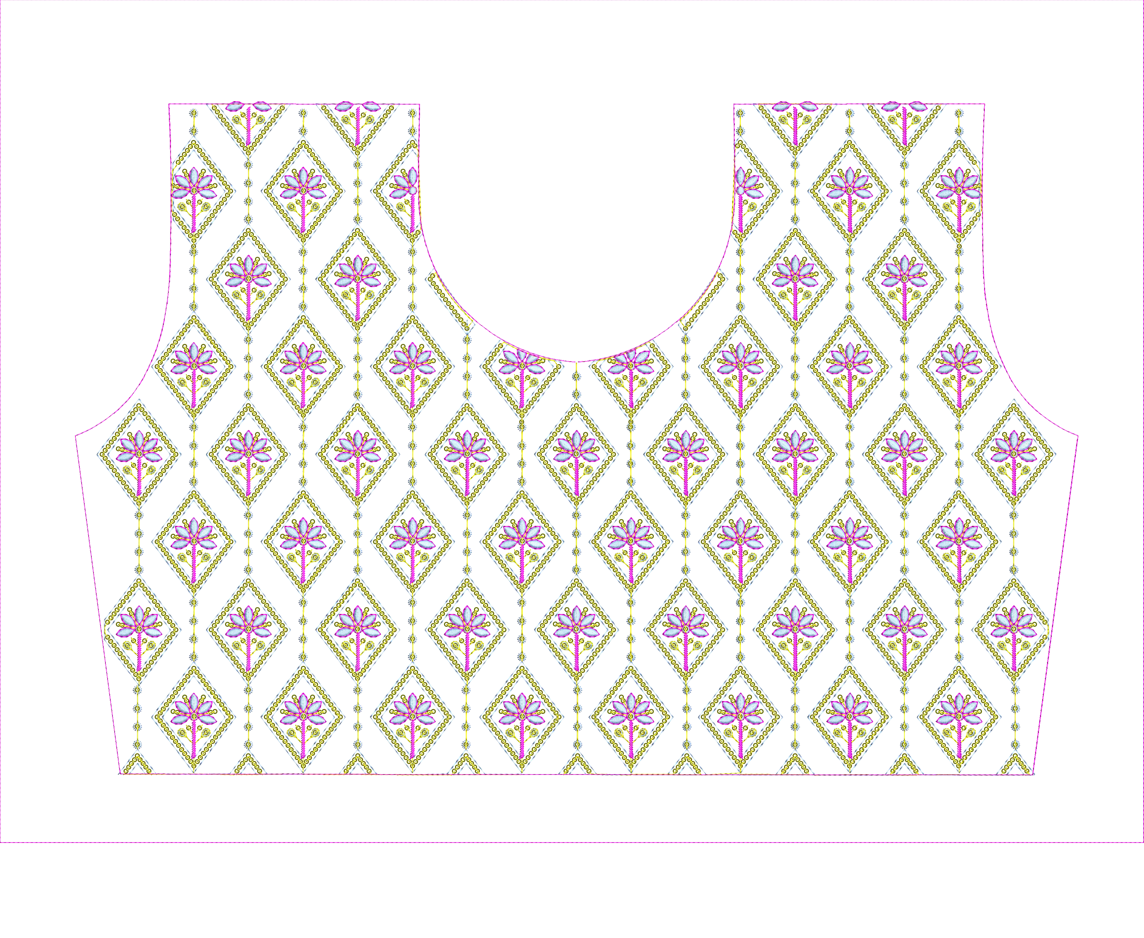 Sequins Embroidery Designs for Single